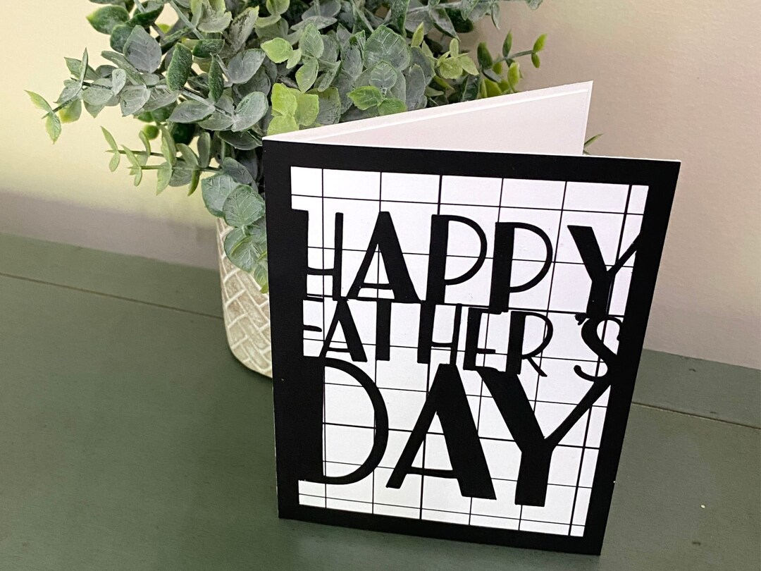 Custom Father's Day Card, Happy Father's Day Note Card, Handmade Laser ...