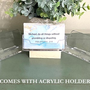 Personalized Scripture Cards With Acrylic Holder | 35 Custom Watercolor ...