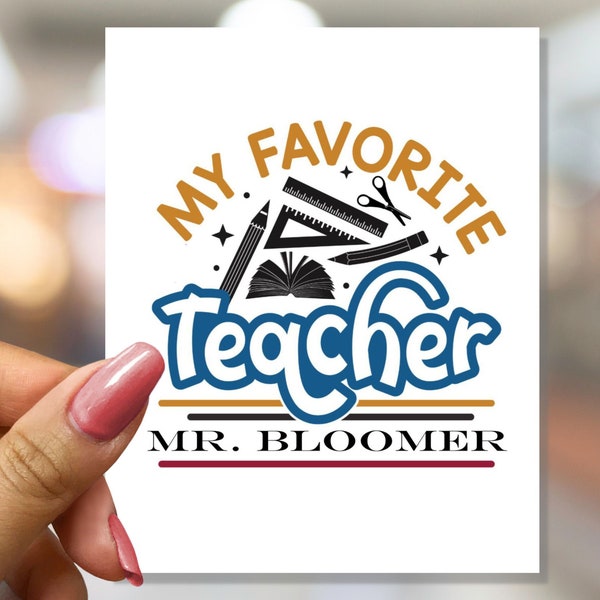 Teacher Card Personalized - Etsy