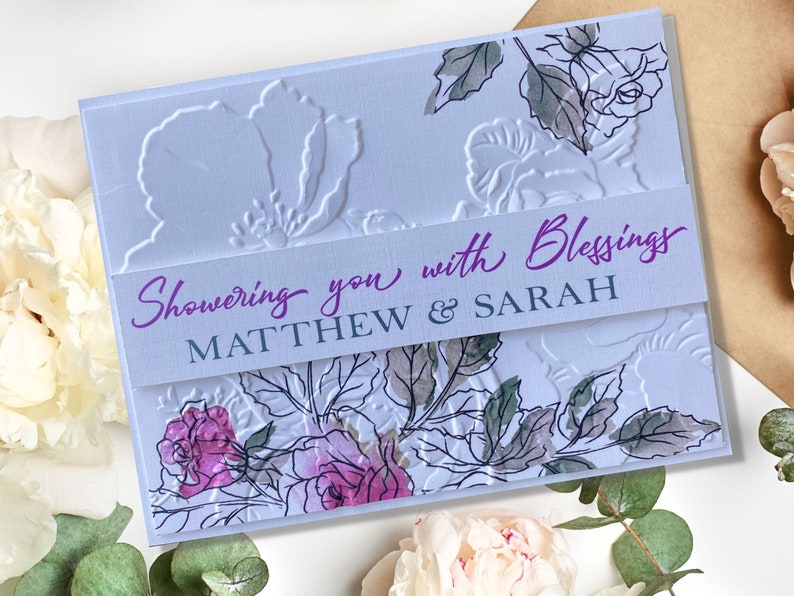 Custom Bridal Shower Card Personalized Watercolor Wedding - Etsy