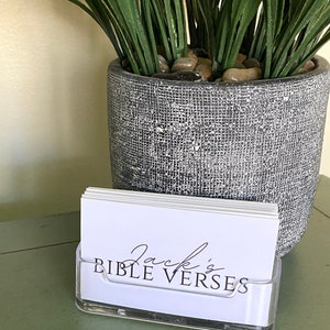 Personalized Scripture Cards With Acrylic Holder | Custom Bible Verse ...