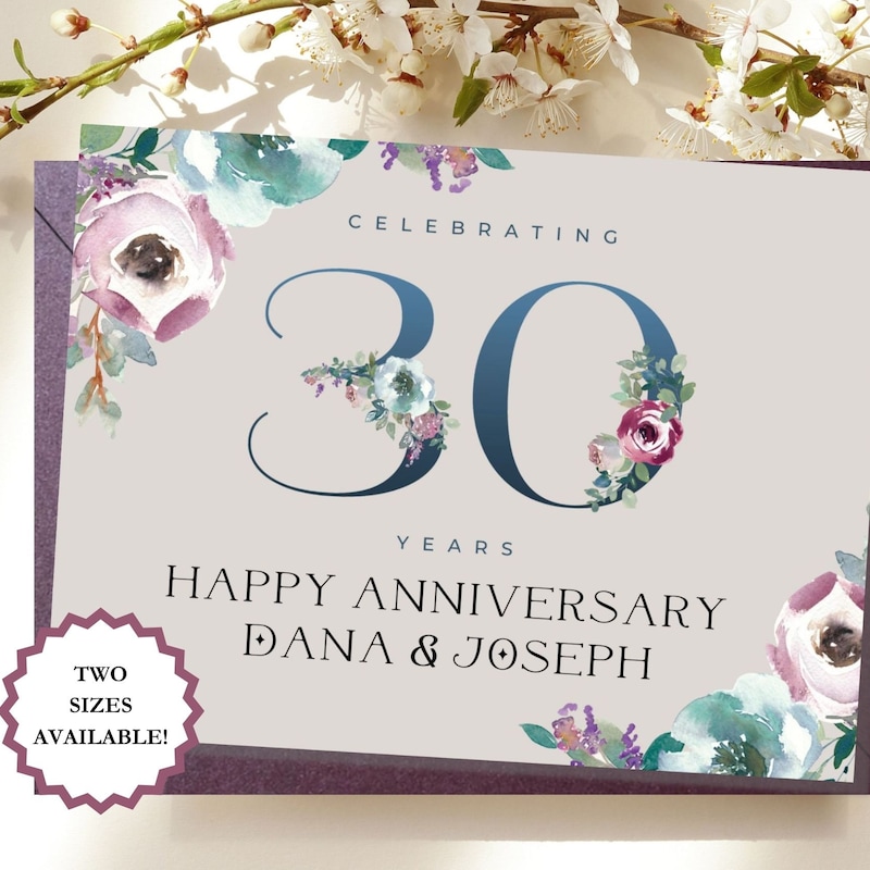 30 Wedding Anniversary Husband Card - Etsy
