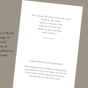 Christian Graduation Card, Custom Graduation Card, Congratulations Card ...