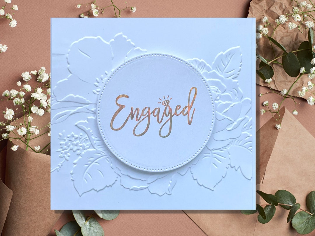 Foiled Engagement Card, Congratulations on Your Engagement Card, 3D ...