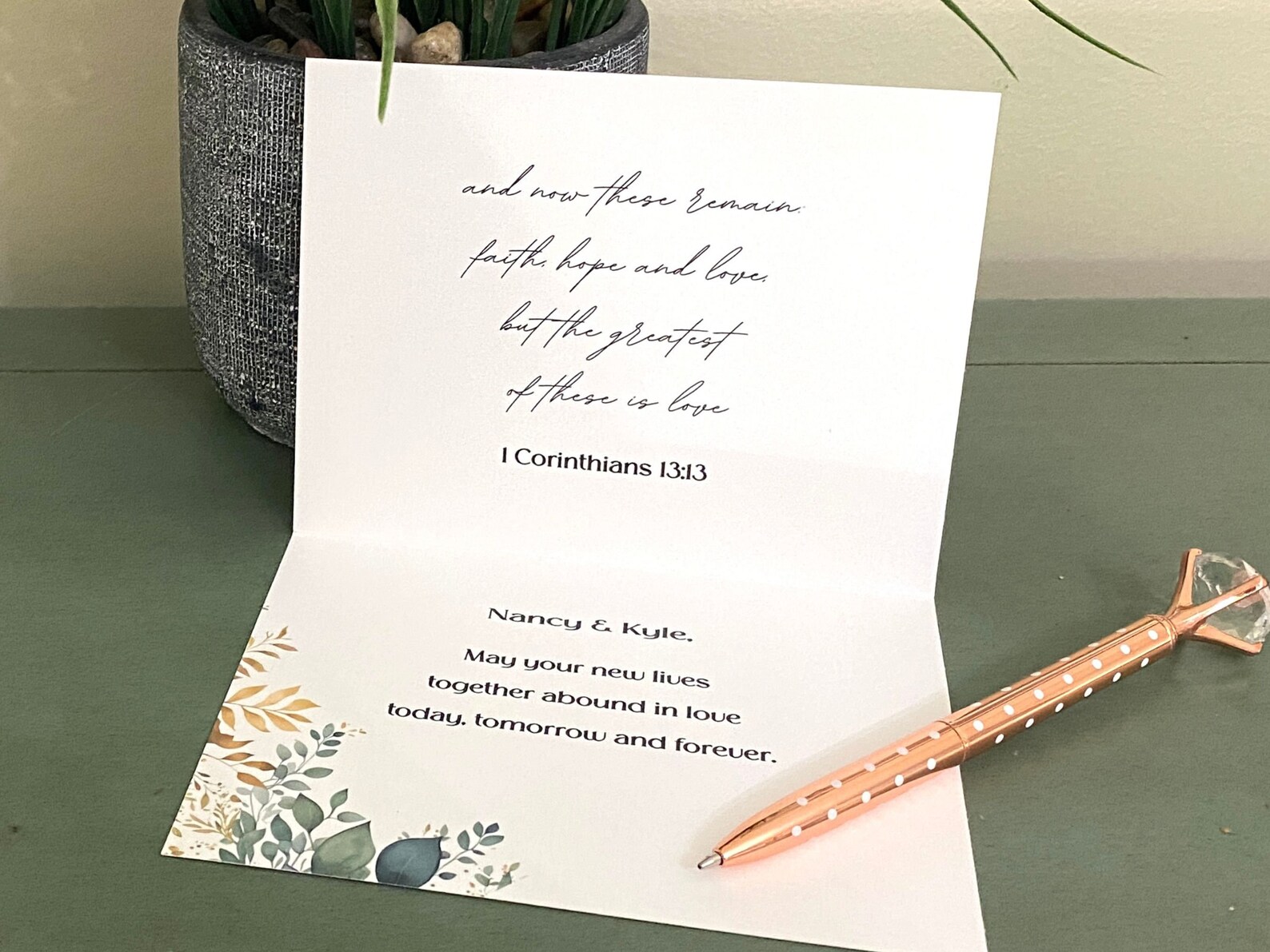 Custom Christian Wedding Card Congratulations on Your - Etsy