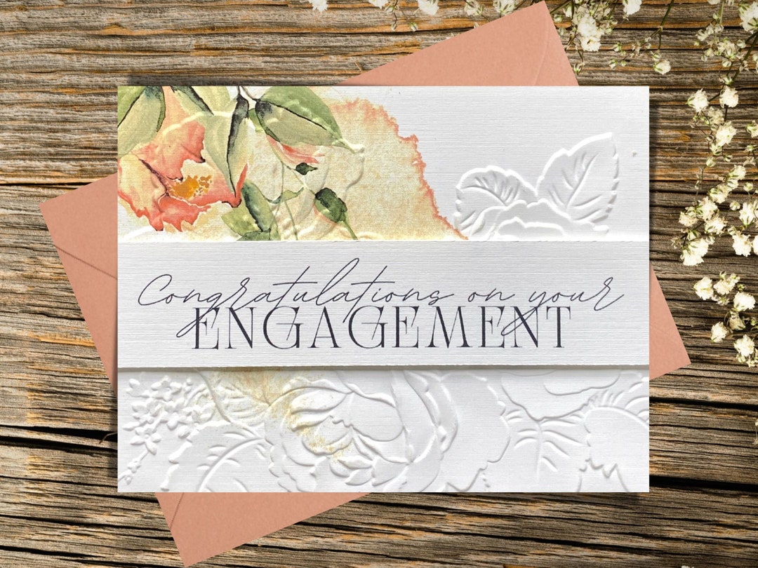 Custom Engagement Card, Congratulations on Your Engagement Card, 3D ...