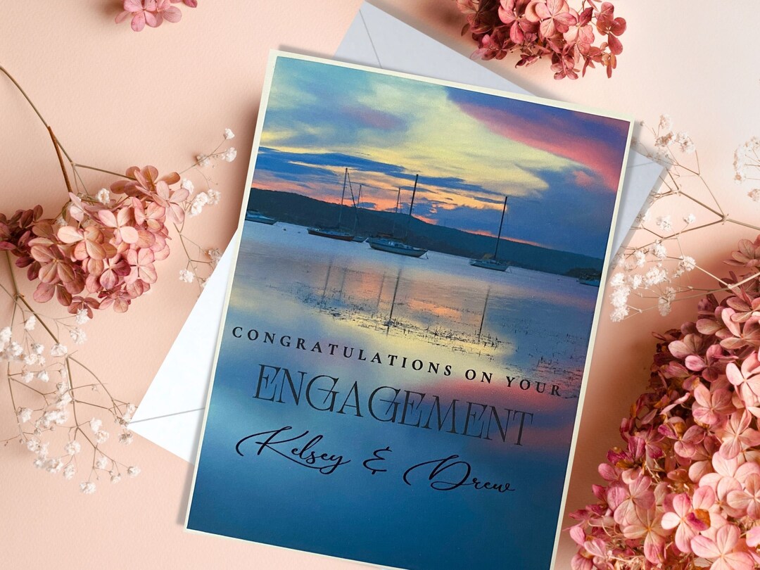 Custom Engagement Card, Personalized Engagement Card for Newly Engaged ...