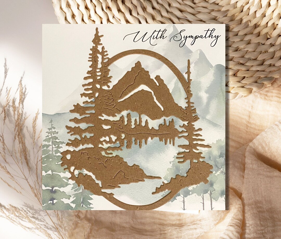 Custom Sympathy Card, Personalized Condolence Card, Landscape With ...