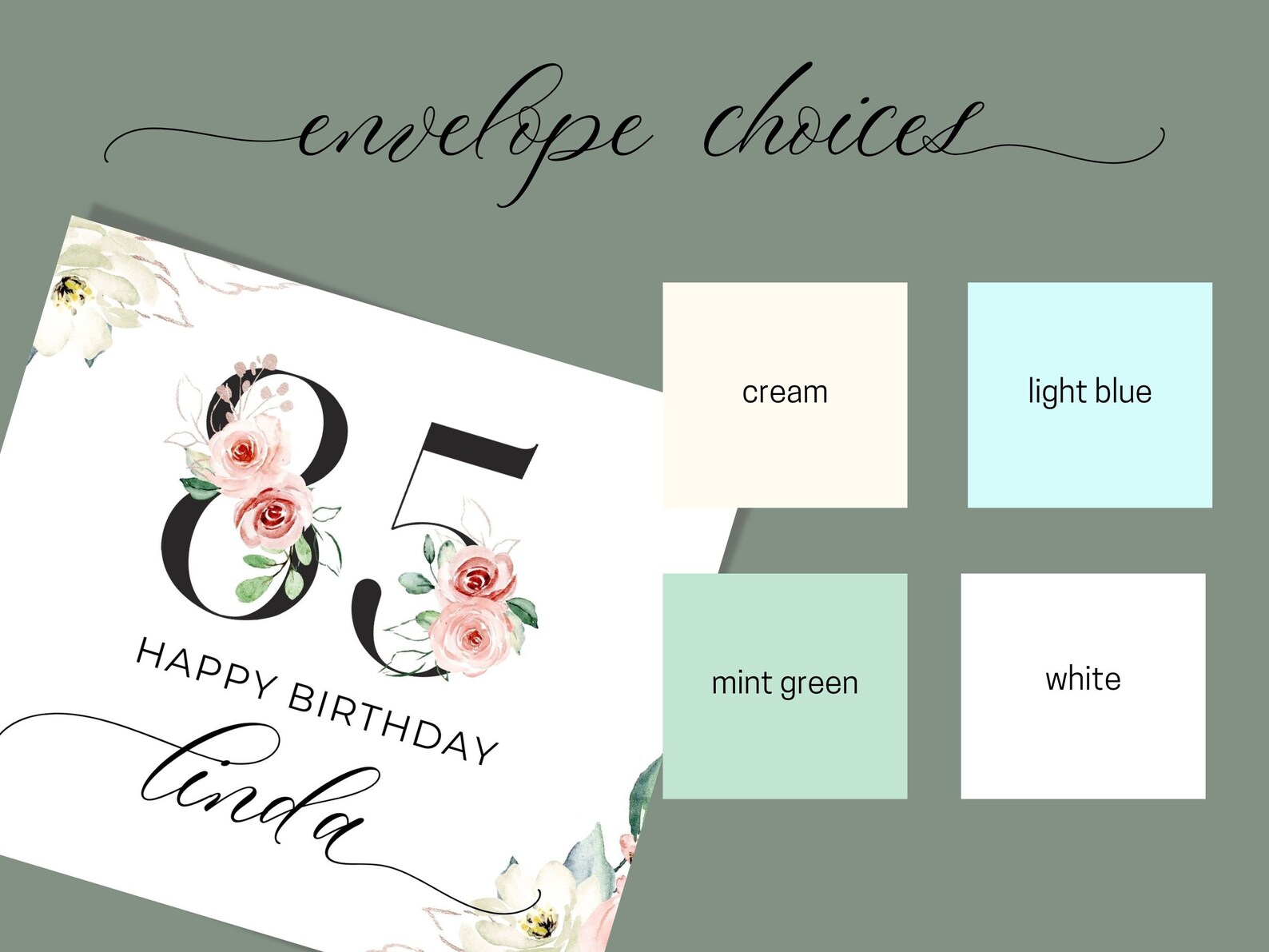 Custom 85th Birthday Card Happy 85th Birthday Card for Mom - Etsy