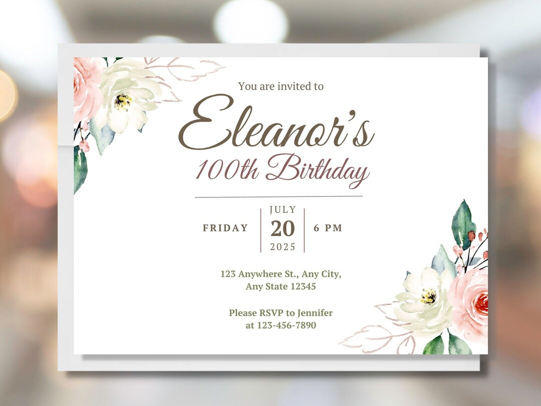 PRINTED Custom Birthday Invitations, Flat Birthday Party Announcements ...