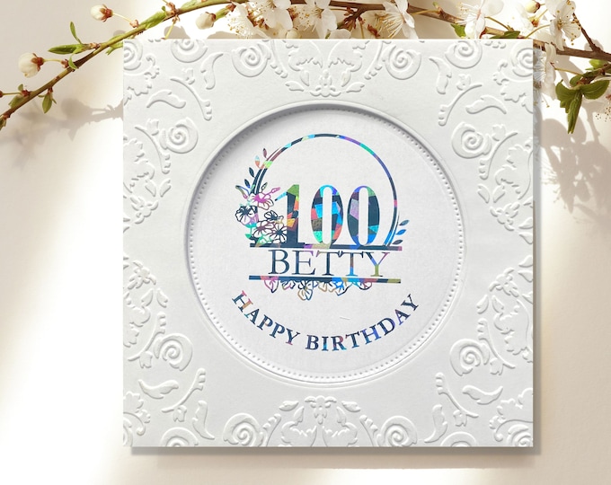 Printable 100th Birthday Card Congratulations One Hundred Balloon ...
