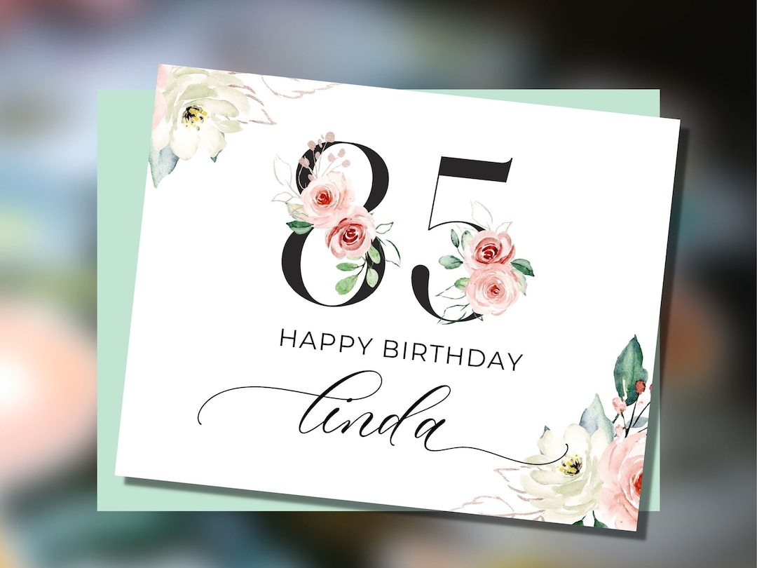 Custom 85th Birthday Card, Happy 85th Birthday Card for Mom ...