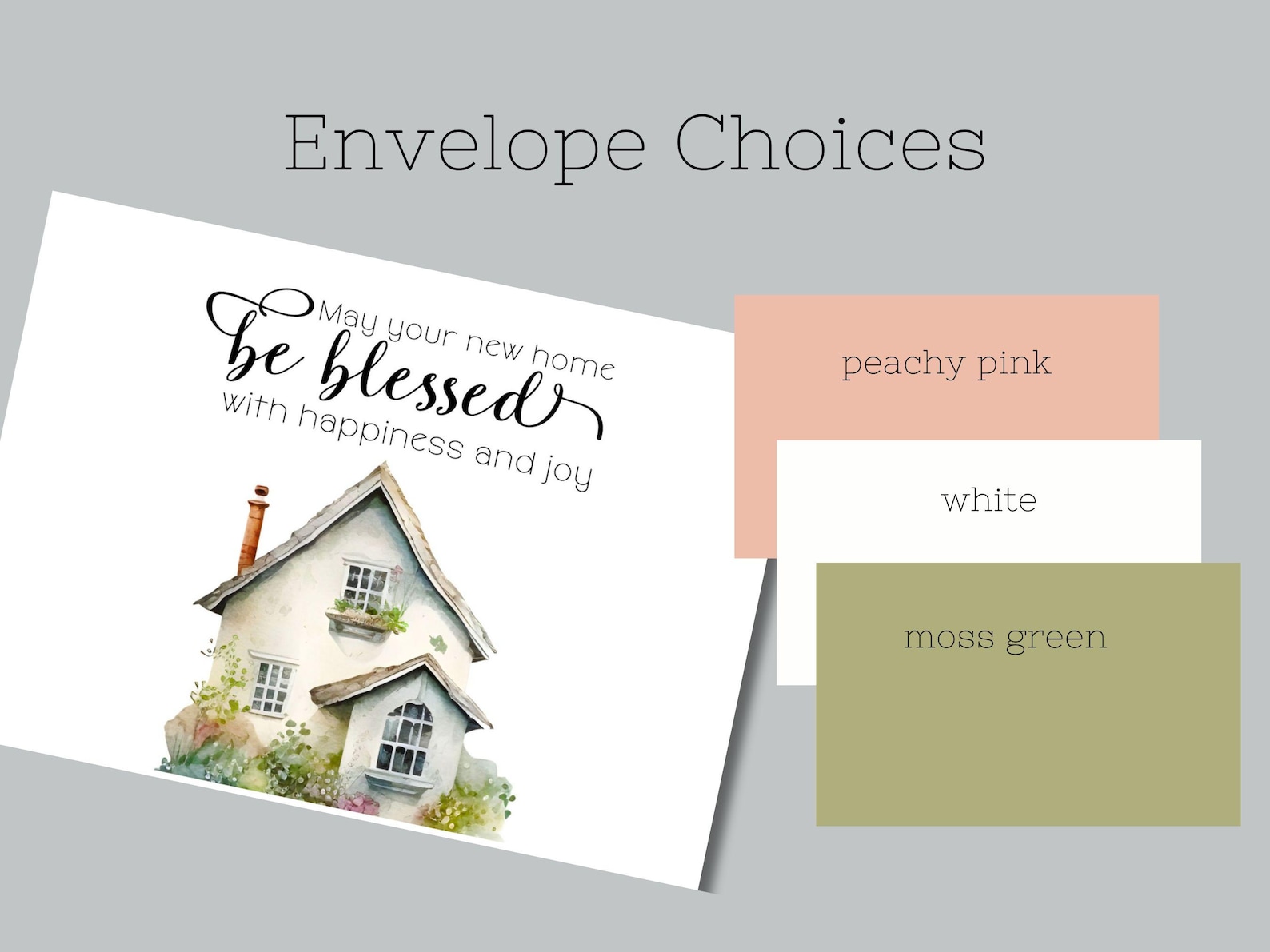 Be Blessed New Home Card – Watercolor Cottage Housewarming – Christian ...