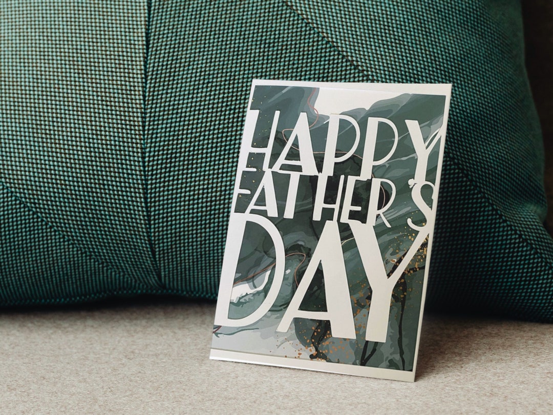 Custom Father's Day Card, Happy Father's Day Note Card, Handmade Laser ...