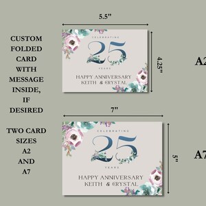 Custom Happy 25th Anniversary Card, Christian Anniversary Card ...
