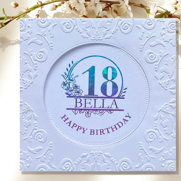 Birthday Card to a 18 Year Old Girl - Etsy