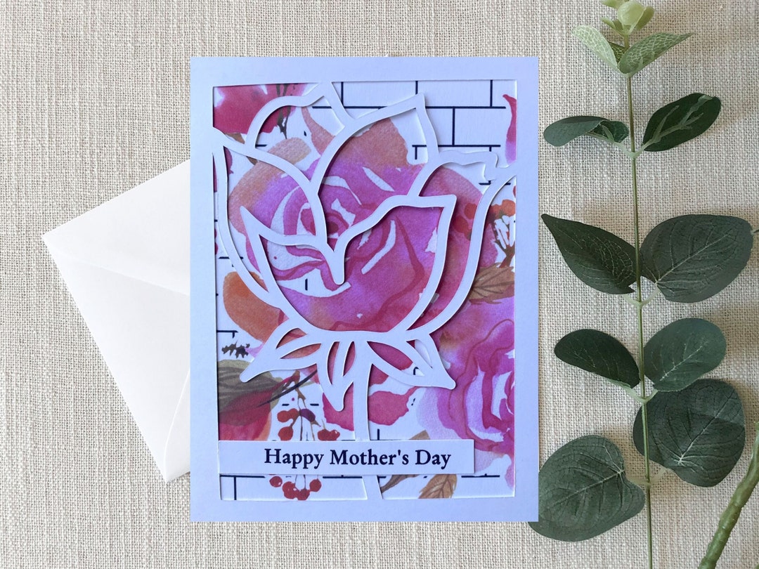 Custom Mother's Day Card, Folded Note Card for Mom, Personalized ...