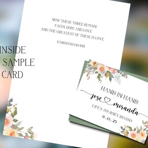 Custom Christian Wedding Card to the Bride & Groom | Personalized ...