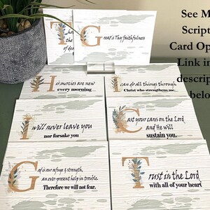 Personalized Scripture Cards With Acrylic Holder, 35 Custom Watercolor ...