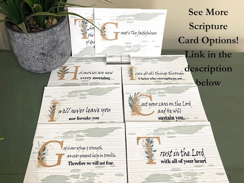 Personalized Scripture Cards With Acrylic Holder 35 Custom - Etsy