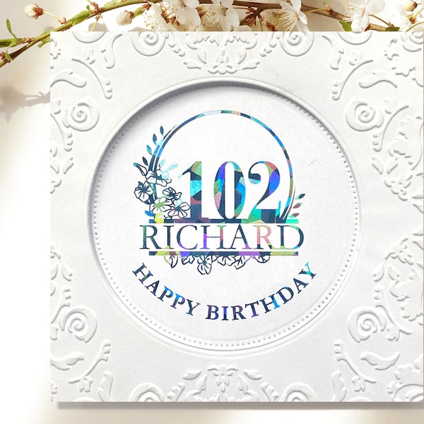 102 Year Old Birthday Card - Etsy