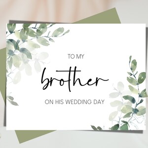 Custom Brother Wedding Card | to My Brother on His Wedding Day ...