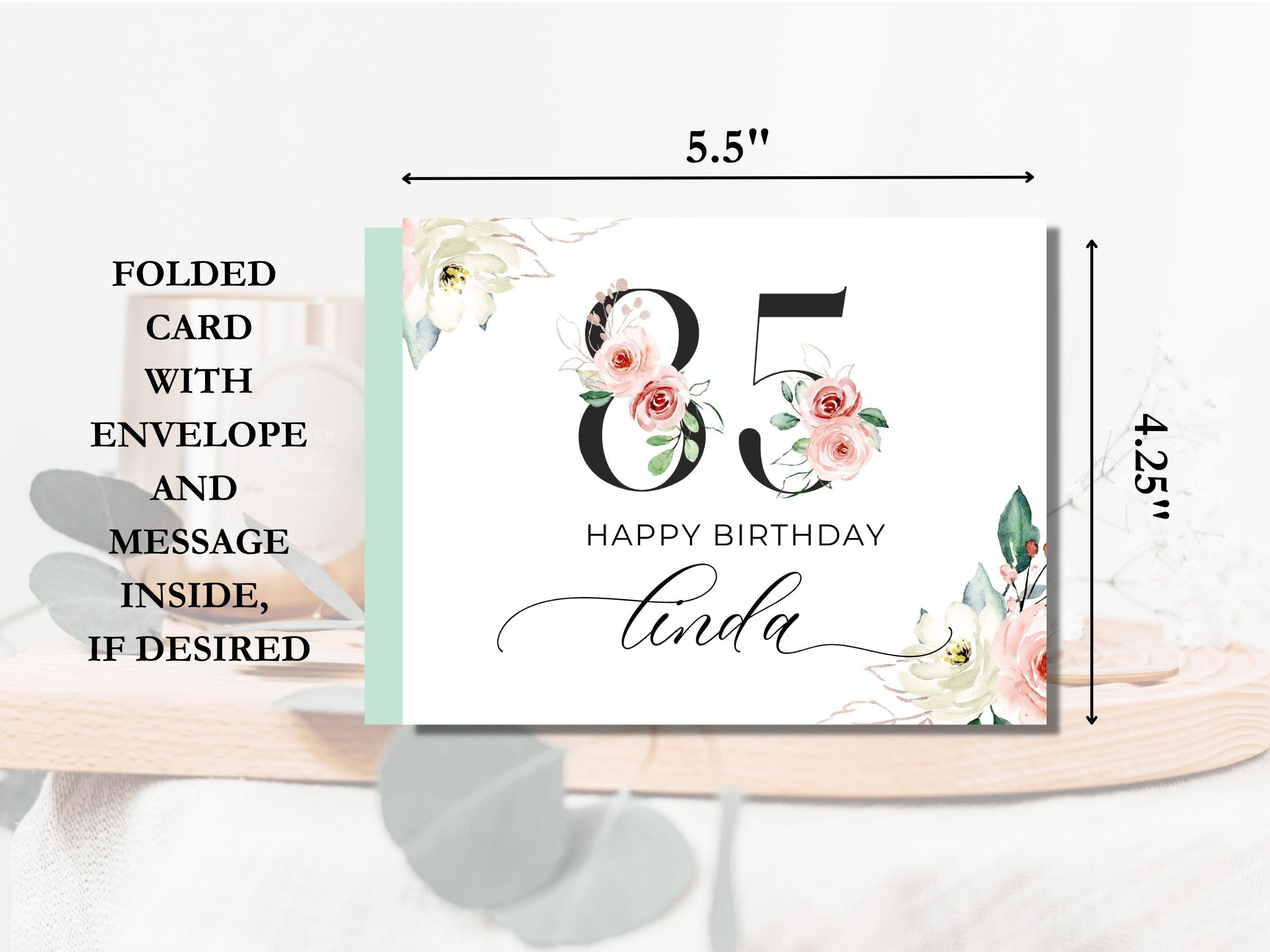 Custom 85th Birthday Card Happy 85th Birthday Card for Mom - Etsy