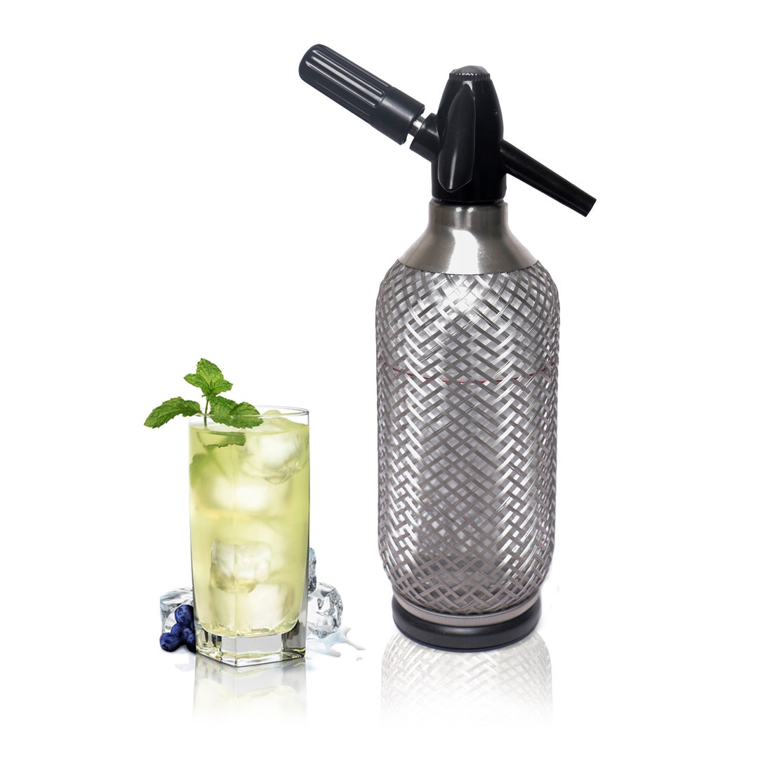 Smoky Dog - Premium Glass Soda Siphon With Stainless Steel Mesh Cover ...
