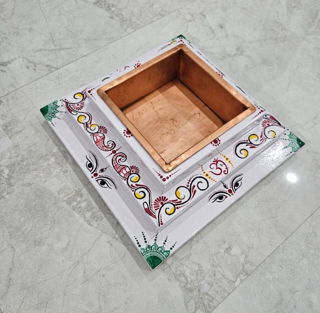 Designer Havan Kund With Stand, Navratri Edition - Etsy