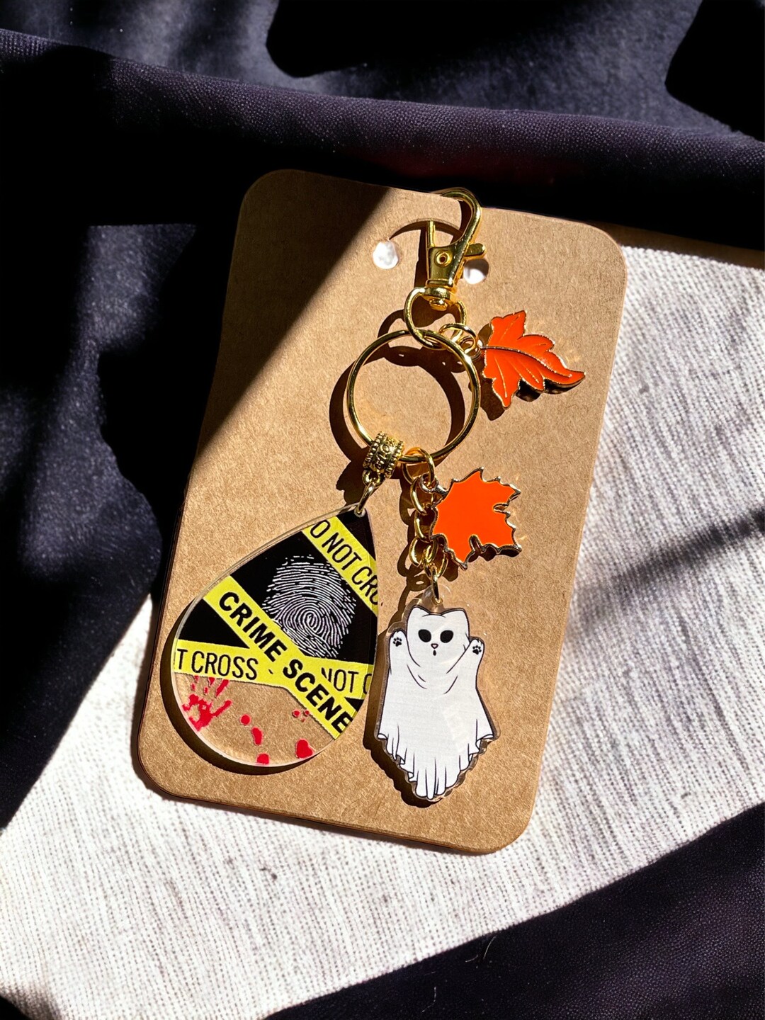 Very Spooky Kitty Keychain HALLOWEEN Inspired Cute & Creepy Cat Fall ...