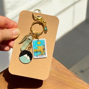 METAPHYSICAL Bag Charm, Keyring Green Fluorite Natural Stone the Star ...