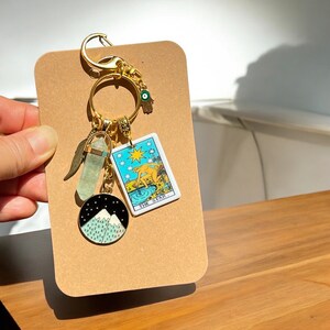 METAPHYSICAL Bag Charm, Keyring Green Fluorite Natural Stone the Star ...