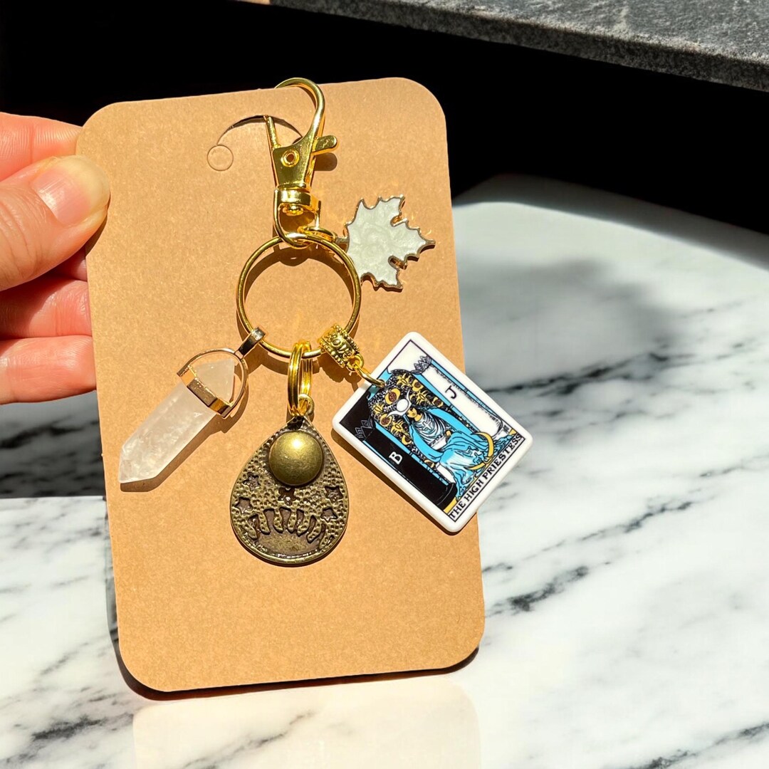 The Hight Priestess Tarot Card Charm - Feminine Divine Bag Charm ...
