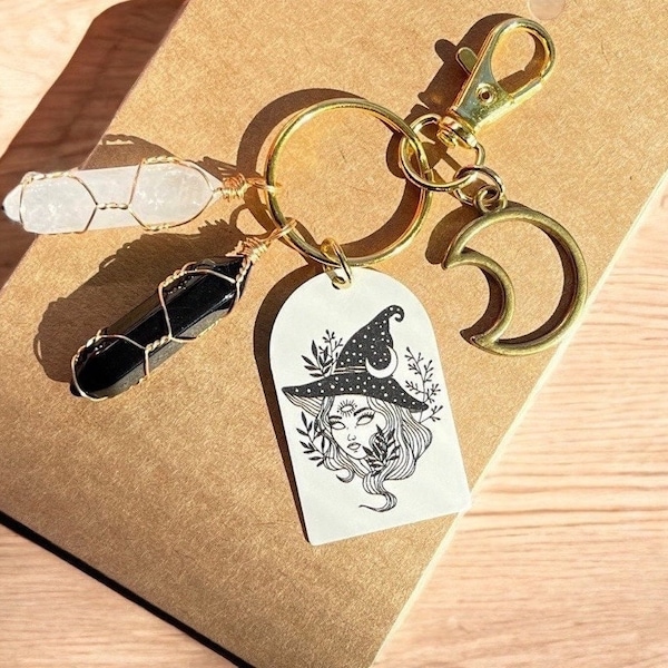 Witch Keychain - Etsy