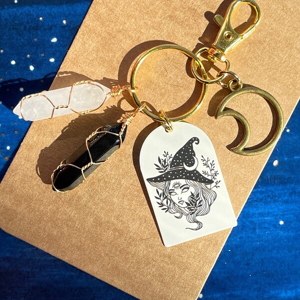 Witch Keychain - Etsy