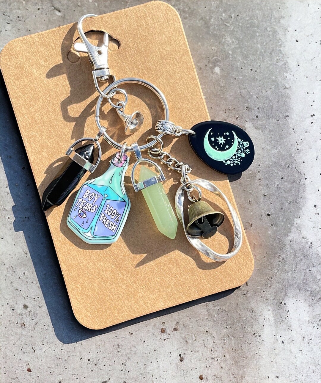 Mystic Witchy Hat Witch Bell Protection Keychain, Positive Witchcraft ...