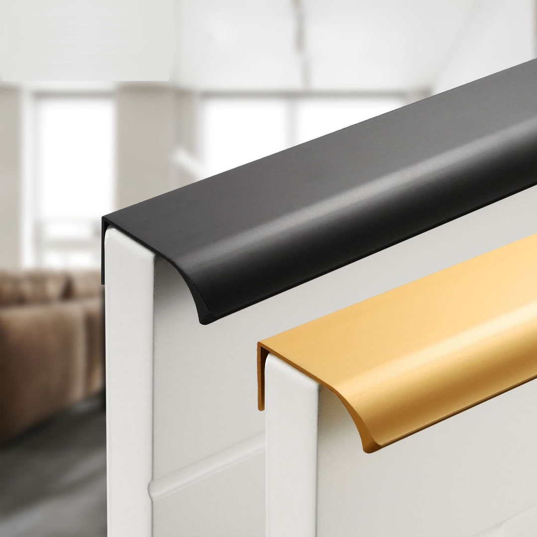 Aluminum Alloy Curved Handle Lip Pull Rounded Cabinet Drawer Handle ...