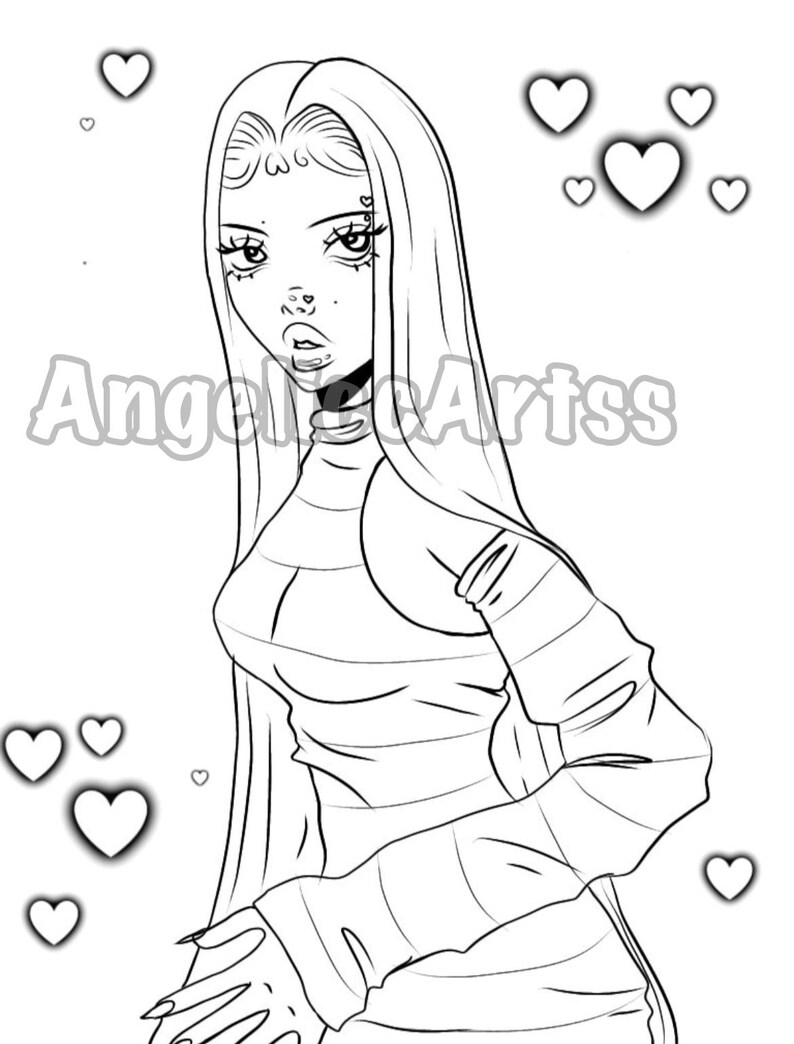 5 Page Printable Coloring Girls - Etsy UK