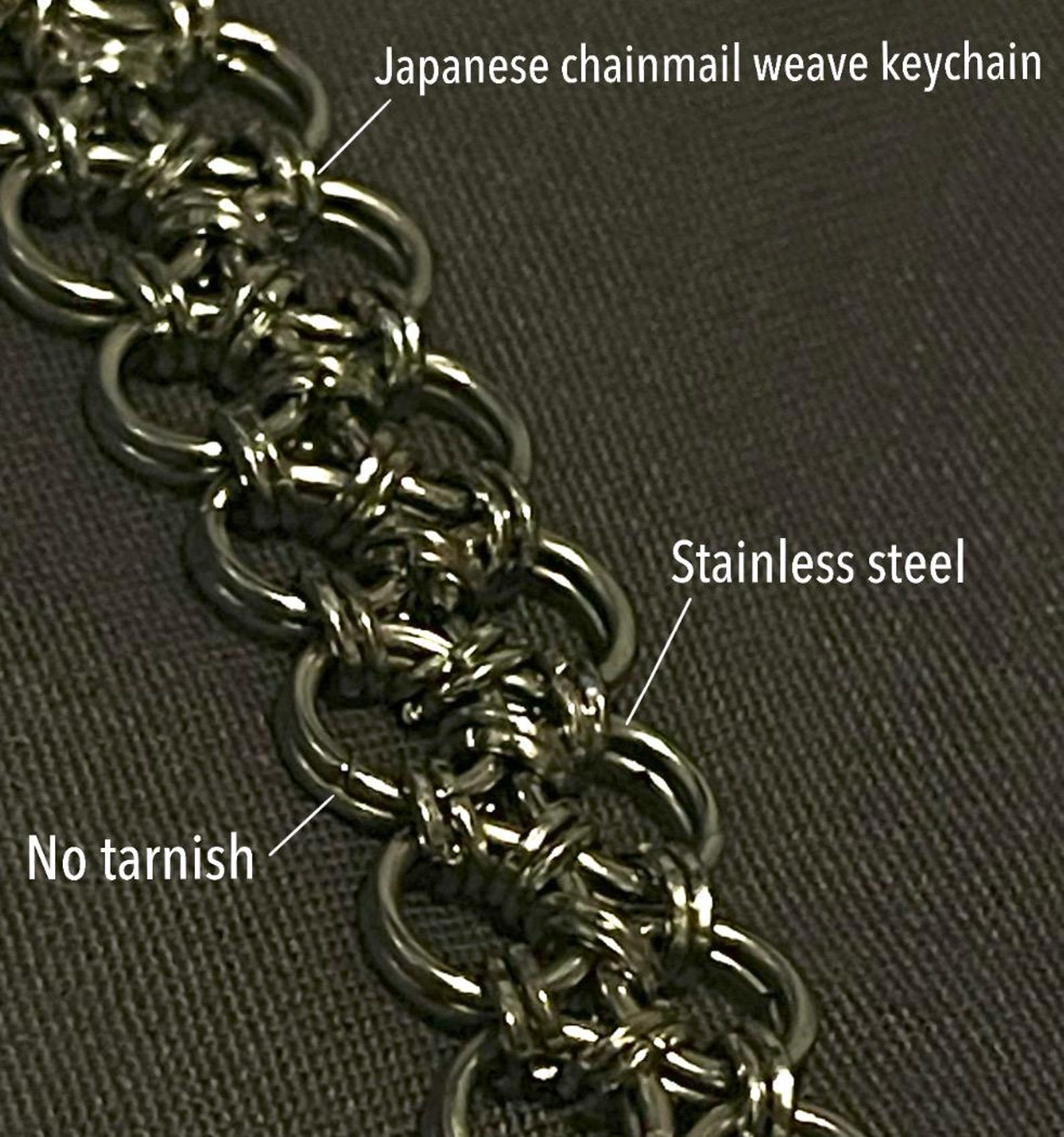 Chainmail Medival Armour Chain Mail Stainless Steel Keychain Zipper ...
