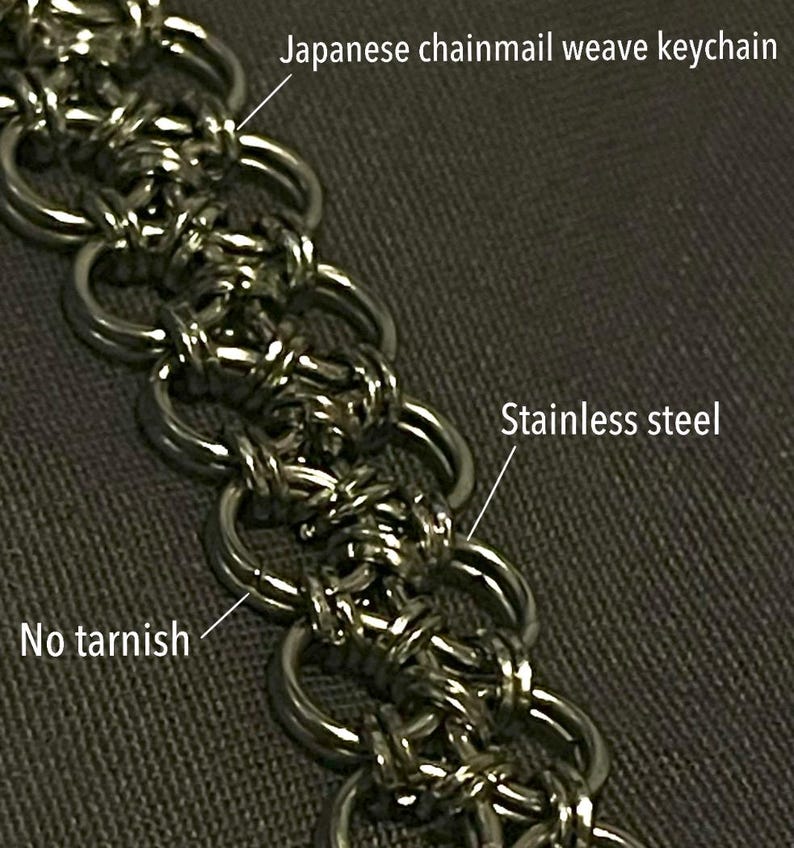 Chainmail Medival Armour Chain Mail Stainless Steel Keychain Zipper ...