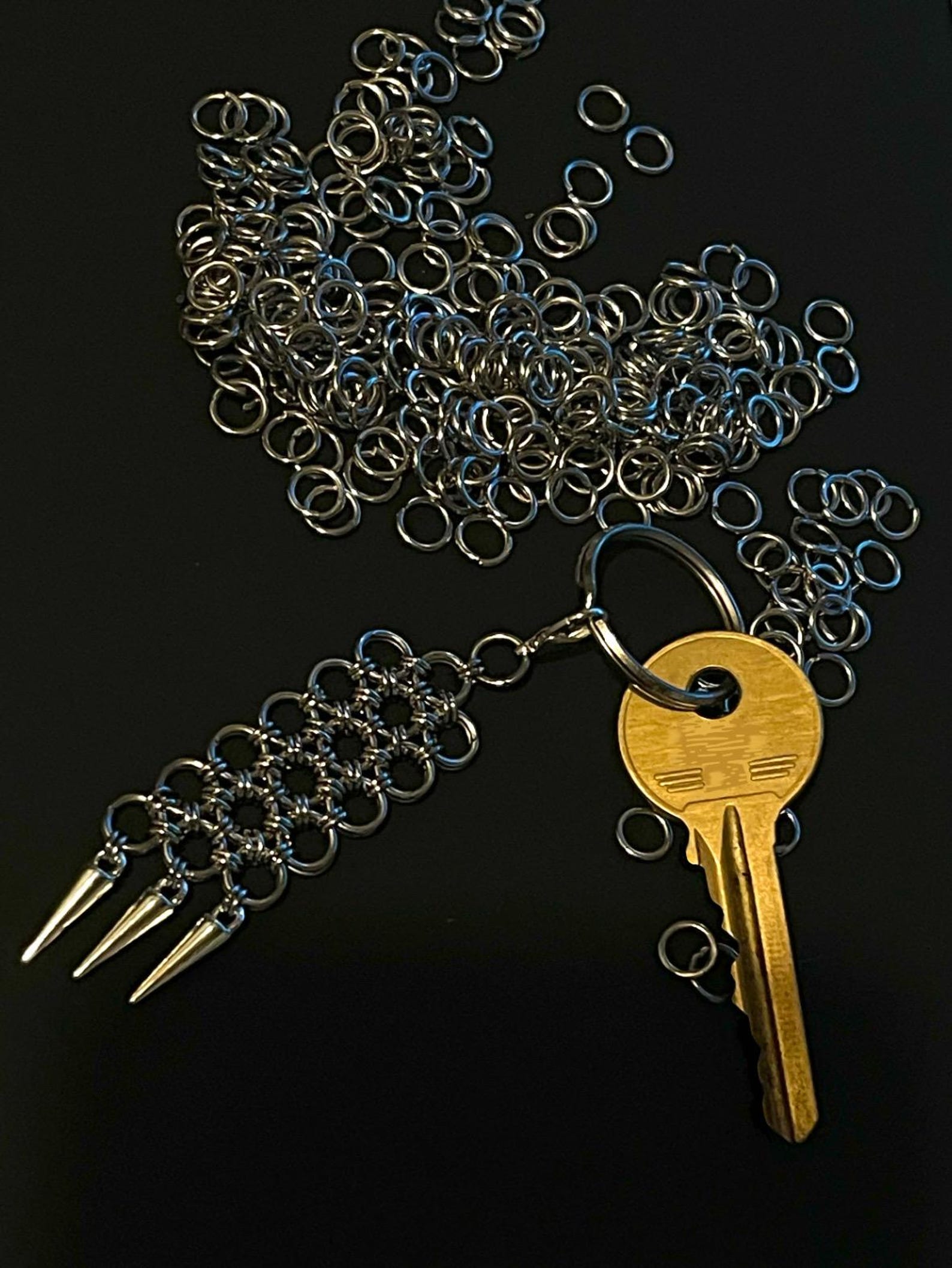 Chainmail Medival Armour Chain Mail Stainless Steel Keychain Zipper ...