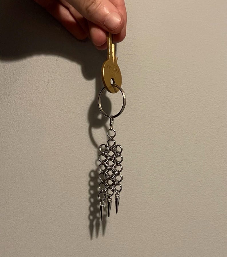Chainmail Medival Armour Chain Mail Stainless Steel Keychain Zipper ...