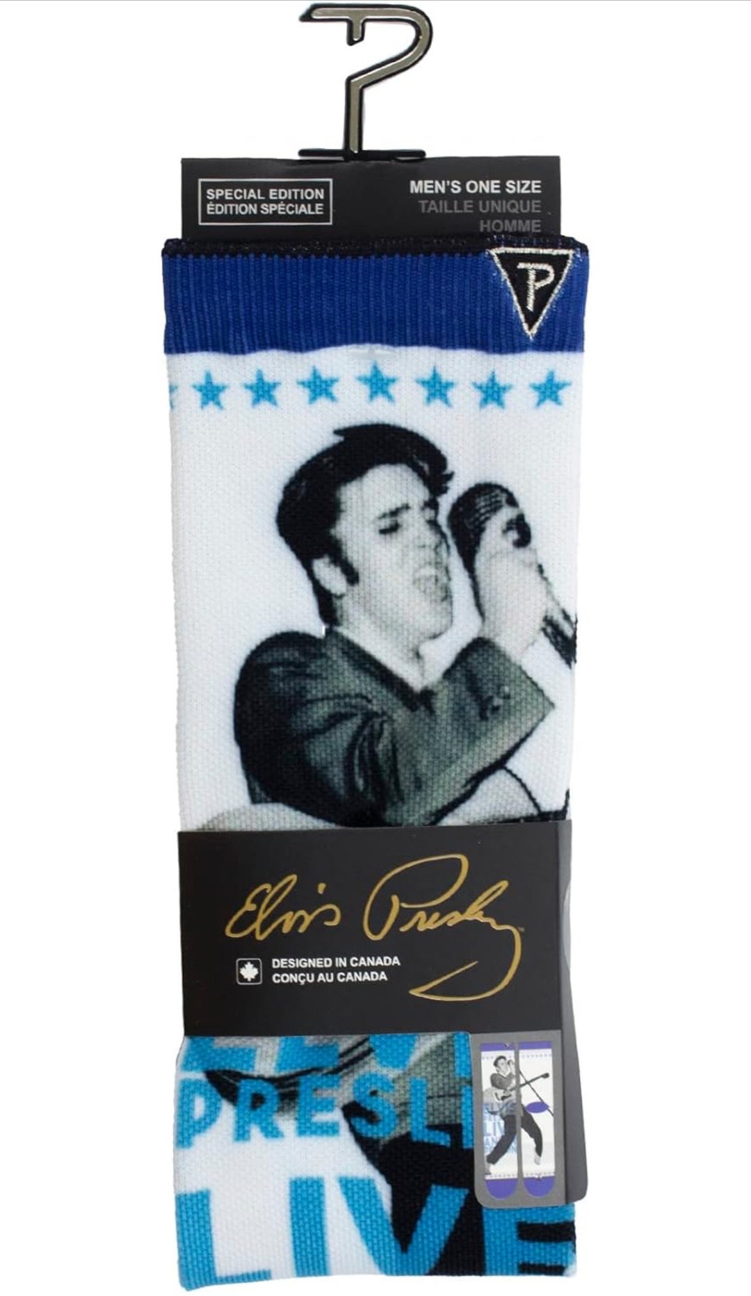 Elvis Presley White Rock and Roll King Crew Socks - Etsy