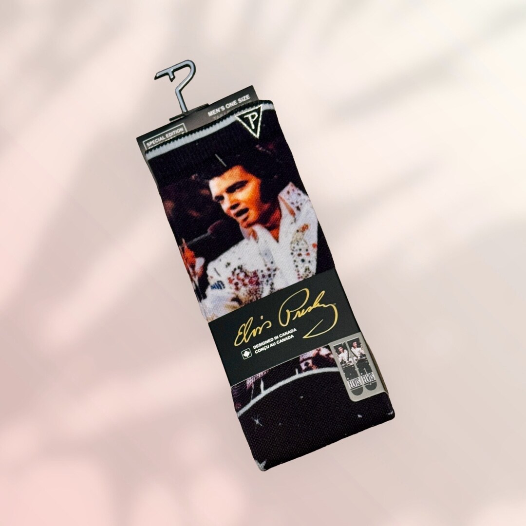 Elvis Presley the King Crew Socks - Etsy