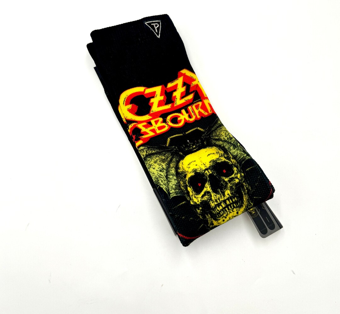 Ozzy Osbourne Sublimation Print King Crew Socks Skull Rock and Roll - Etsy