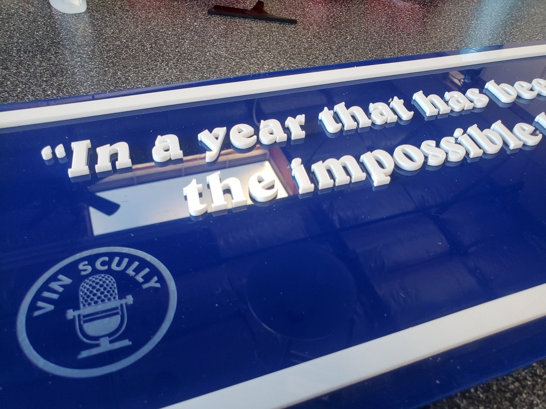 Vin Scully DODGERS 3D Sign Art Legend Los Angeles La Raiders Oakland ...