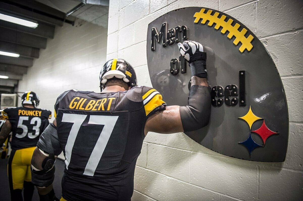STEELERS 3D MEN of STEEL Sign Art Super Bowl 3-D Stadium Pittsburgh ...