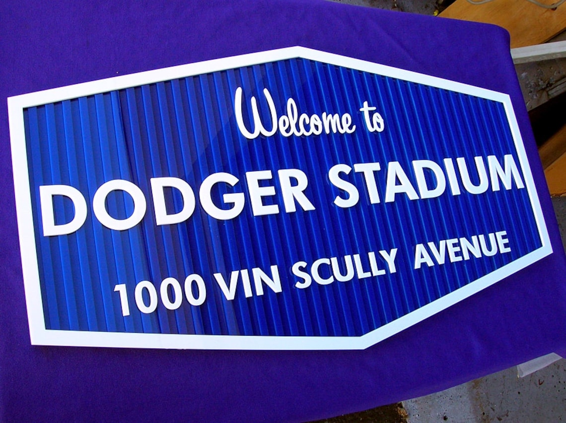 WELCOME to DODGER STADIUM 3D Sign Art Legend Los Angeles La - Etsy
