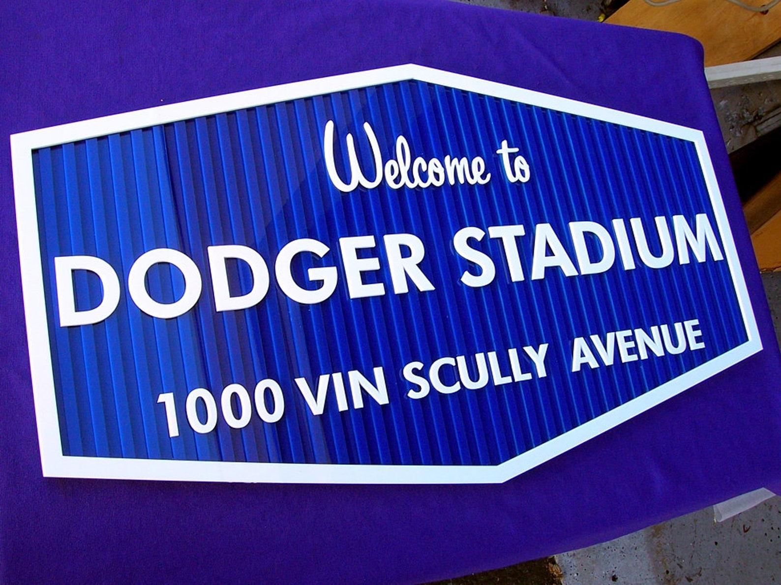WELCOME to DODGER STADIUM 3D Sign Art Legend Los Angeles La Raiders ...