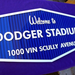 WELCOME to DODGER STADIUM 3D Sign Art Legend Los Angeles La Raiders ...